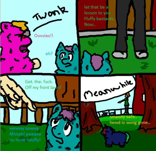 #82400 - grimdark, artist:aichi, fluffy pony, blood, comic, fluffy pony ...