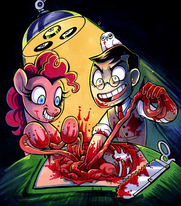 #82916 - grimdark, grotesque, artist:owlygem, pinkie pie, g4 ...