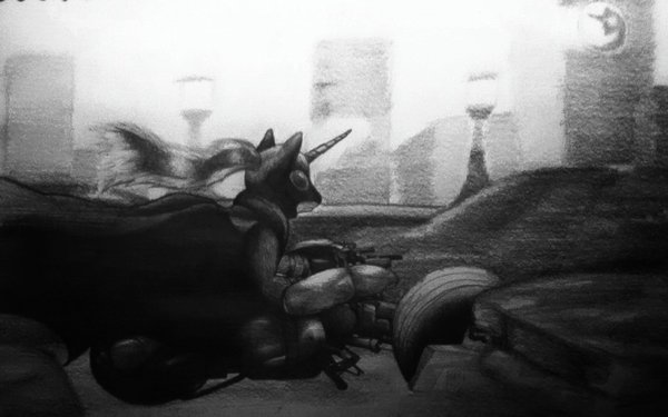 #84723 - safe, artist:11meister, princess luna, batman, motorcycle ...