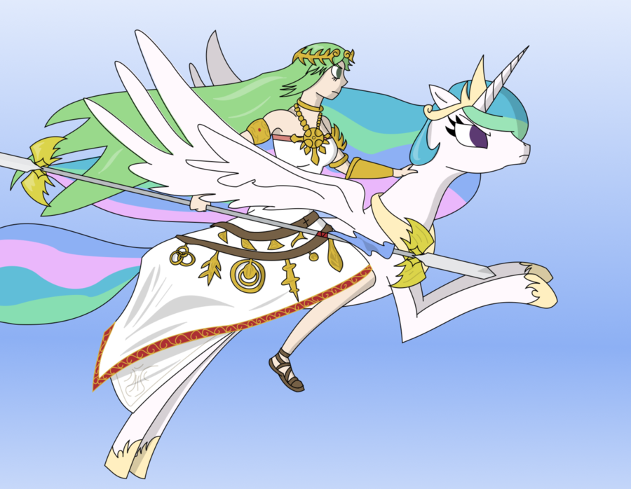 94967 Safe Artist Papercamm Princess Celestia Crossover Flying