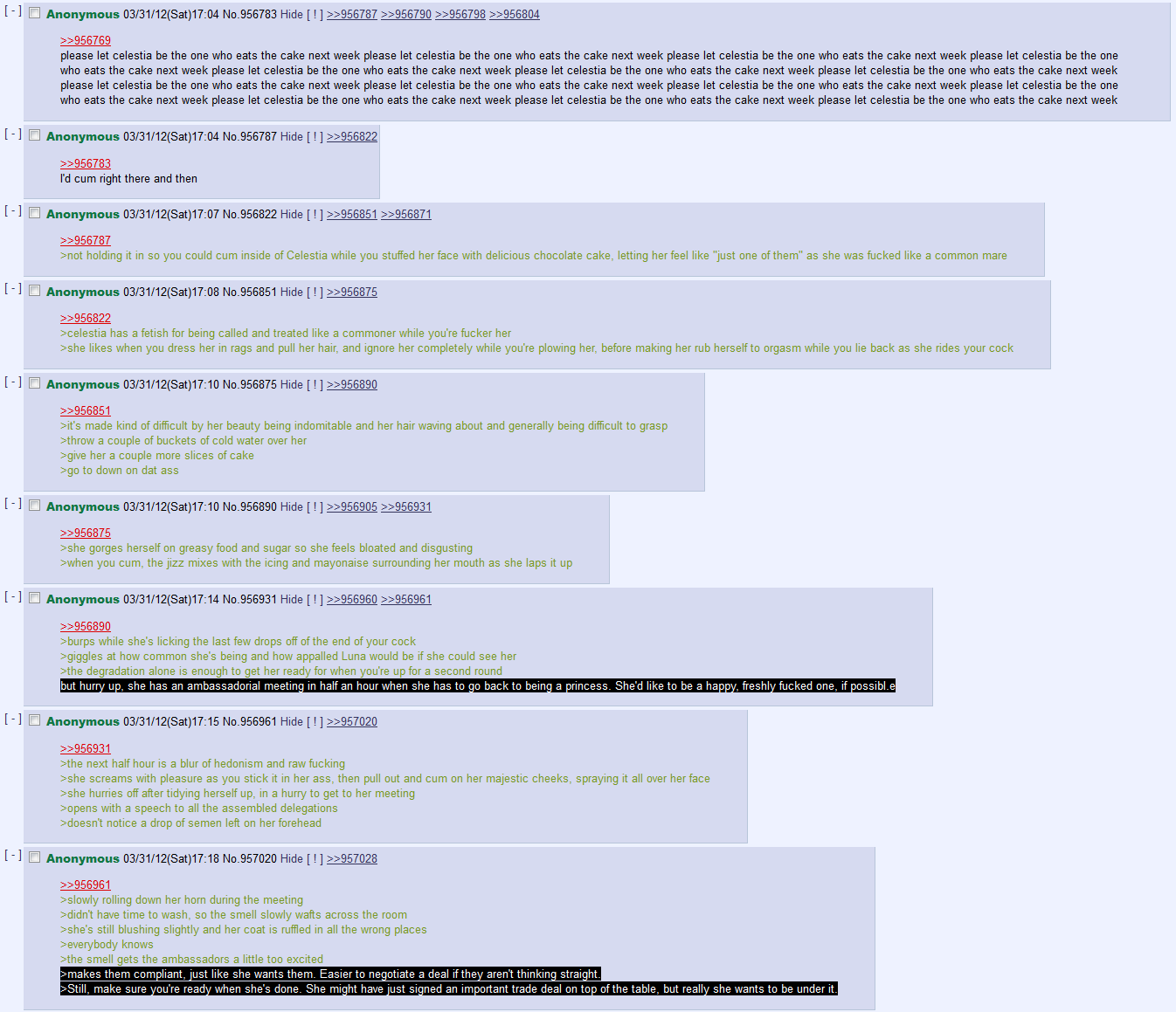 #103209 - explicit, princess celestia, /mlp/, 4chan, 4chan screencap ...