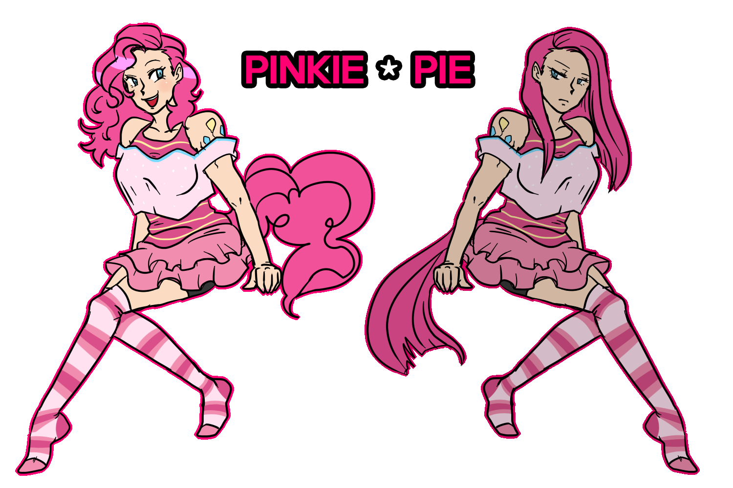 #89873 - artist needed, safe, pinkie pie, human, g4, dual persona ...
