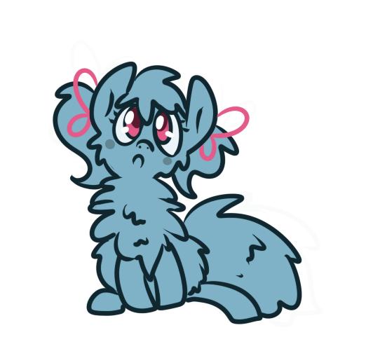 #92541 - safe, fluffy pony, cute, fluffy pony original art, pigtails ...