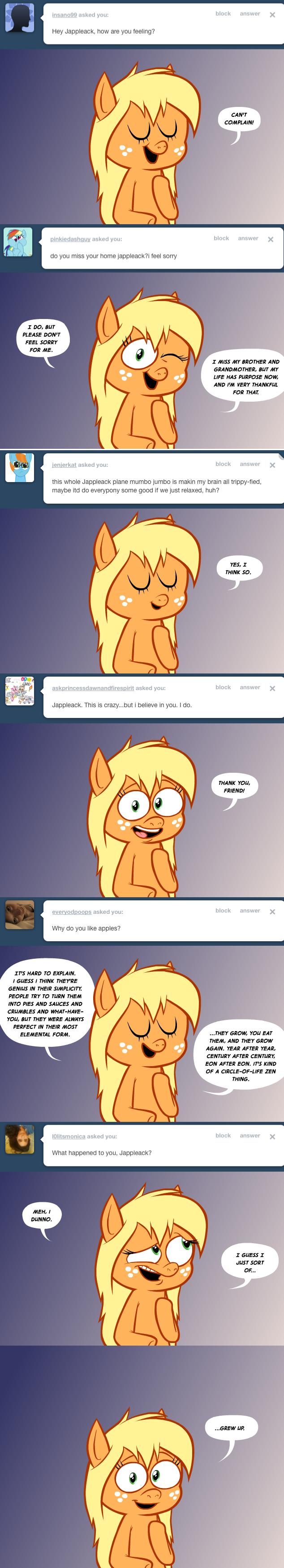 #93652 - safe, applejack, pony, ask jappleack, g4, comic, female ...