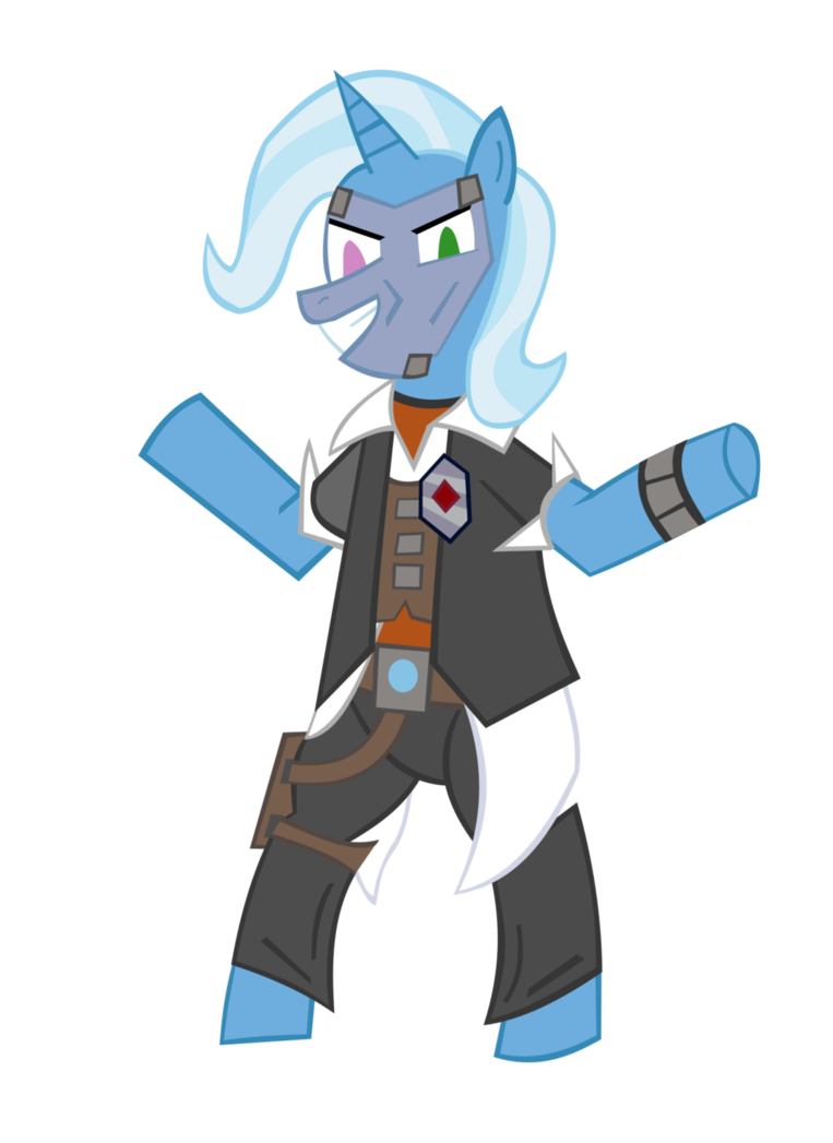 #216182 - safe, artist:jewelsfriend, trixie, pony, bipedal, borderlands ...