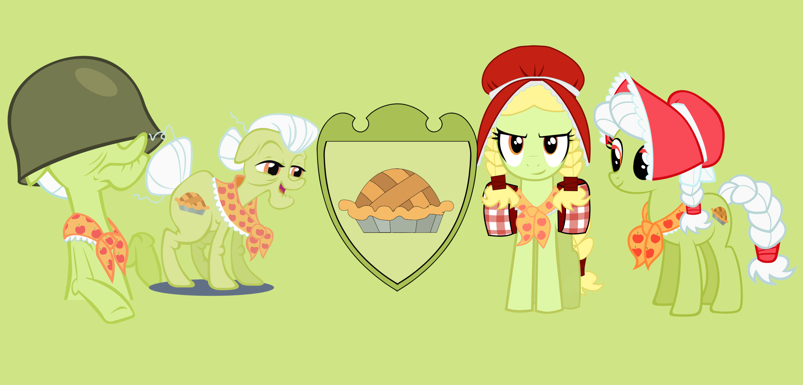 #216488 - safe, artist:erikagaga, granny smith, wallpaper, young granny ...