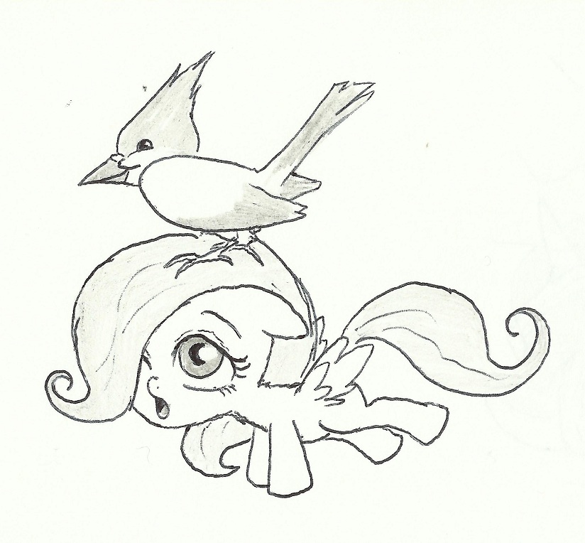 #200287 - safe, artist:joelashimself, fluttershy, bird, filly - Derpibooru