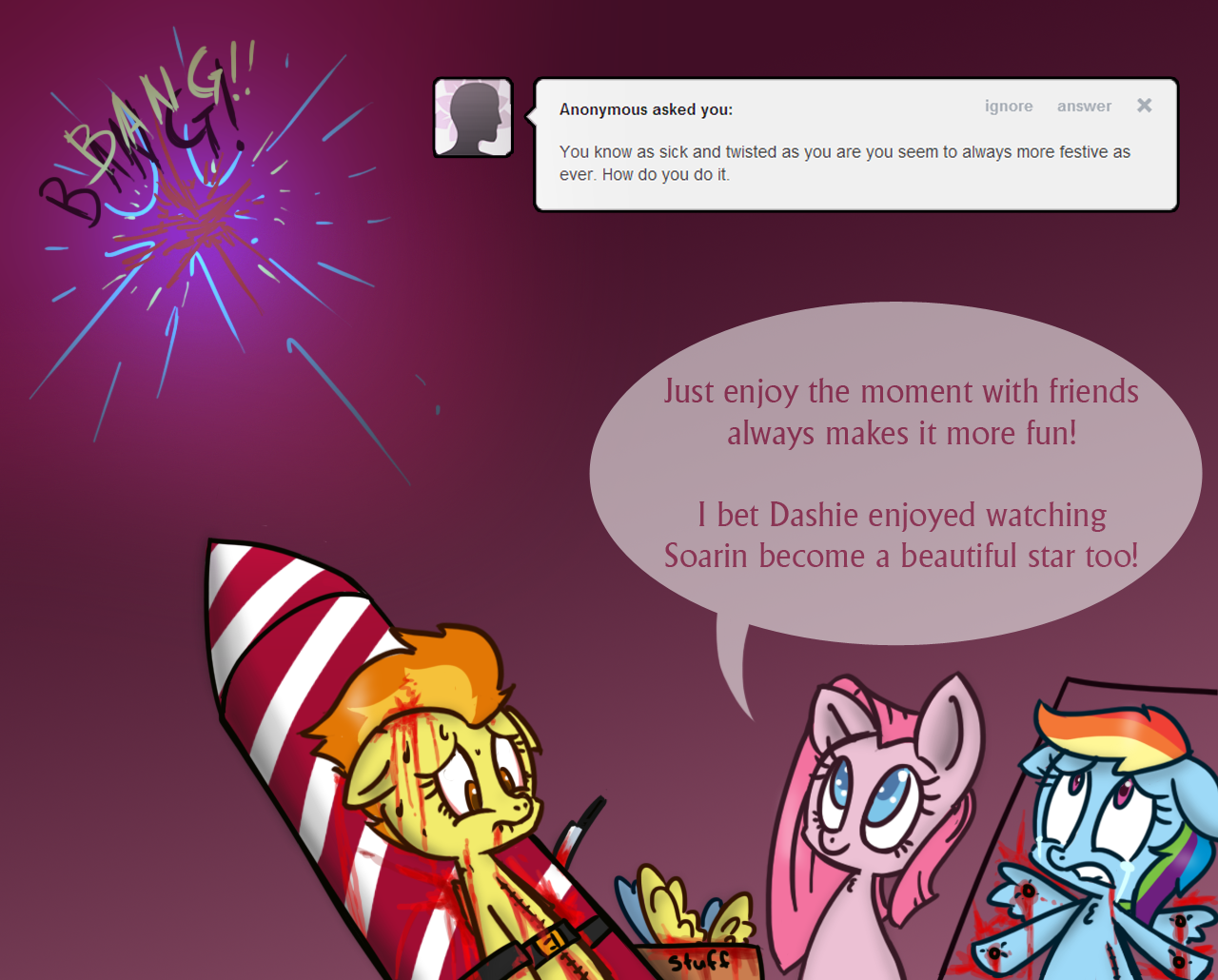 #200381 - grimdark, pinkie pie, rainbow dash, spitfire, earth pony ...