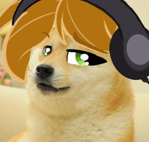 #446947 - safe, edit, mandopony, /mlp/, 4chan, doge, headphones, meme ...