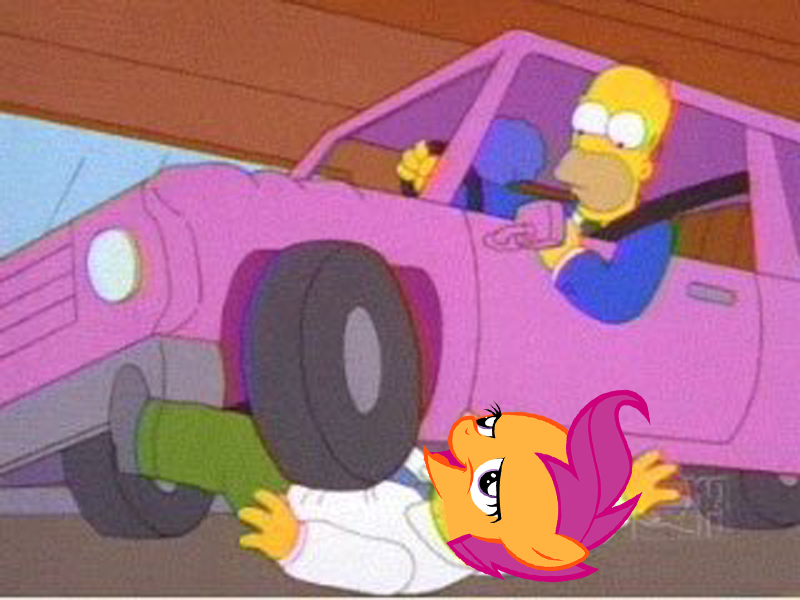 #447530 - safe, scootaloo, chickun, exploitable meme, hans moleman ...
