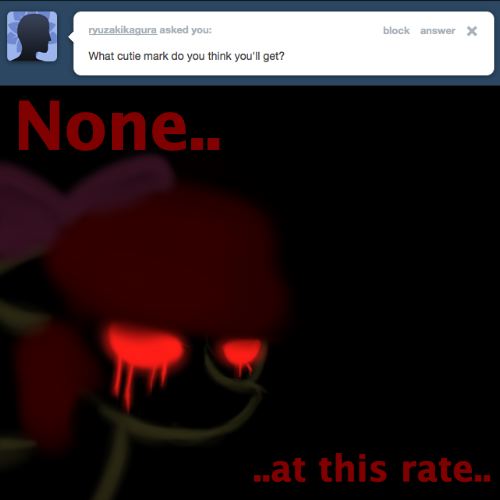 #456271 - grimdark, apple bloom, ask, female, solo, tumblr - Derpibooru