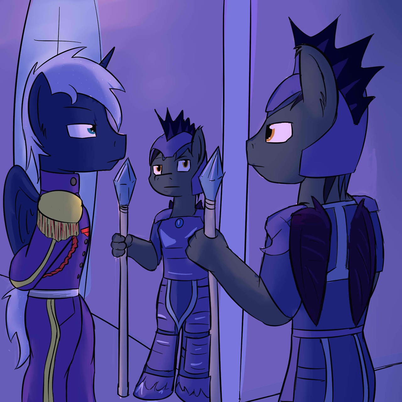 #456444 - safe, artist:fuzebox, princess luna, anthro, unguligrade ...