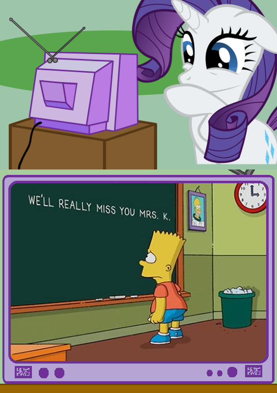 #470269 - safe, rarity, bart simpson, edna krabappel, exploitable meme ...
