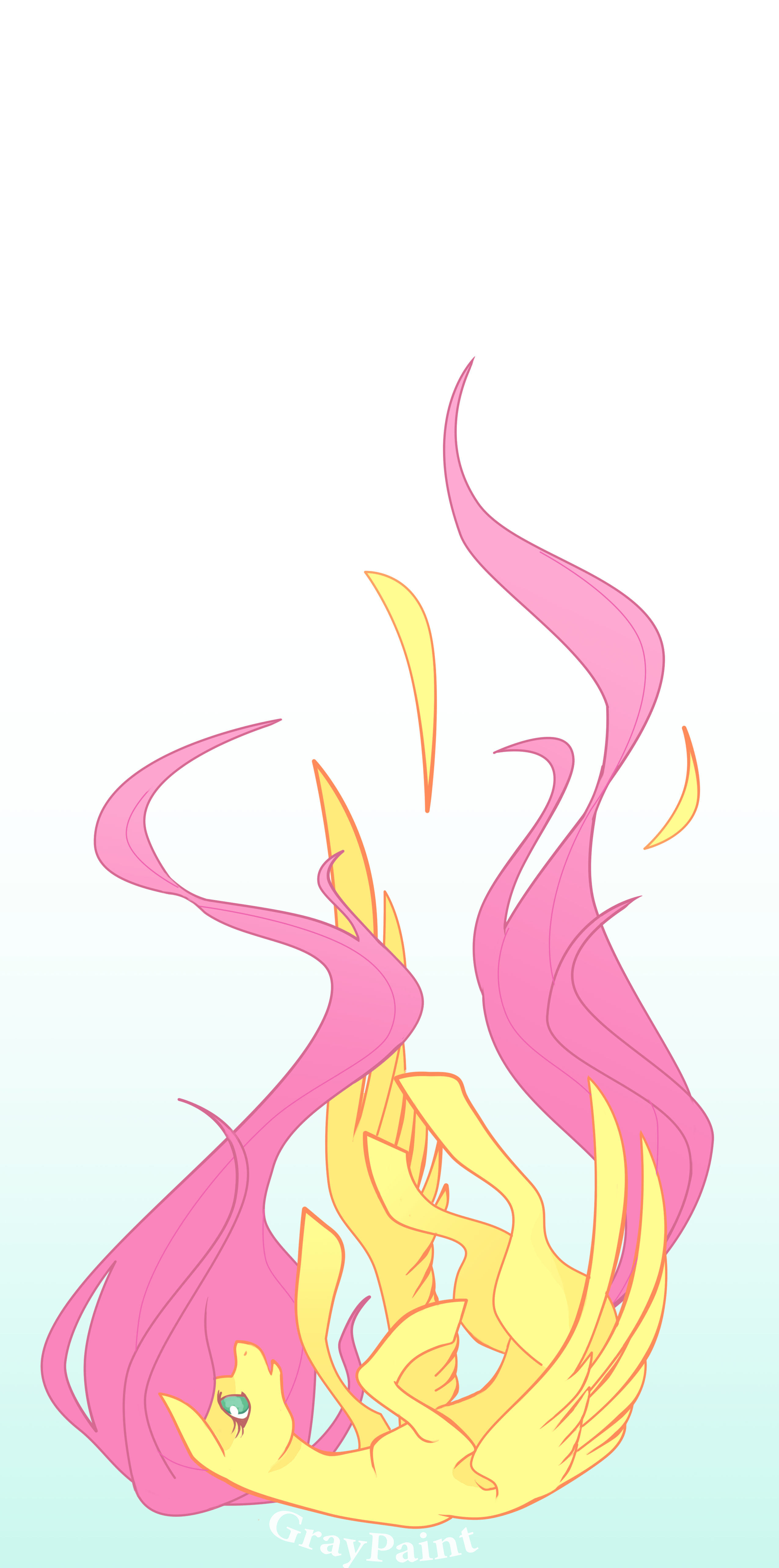 #463888 - safe, artist:graypaint, fluttershy, falling, female, solo ...