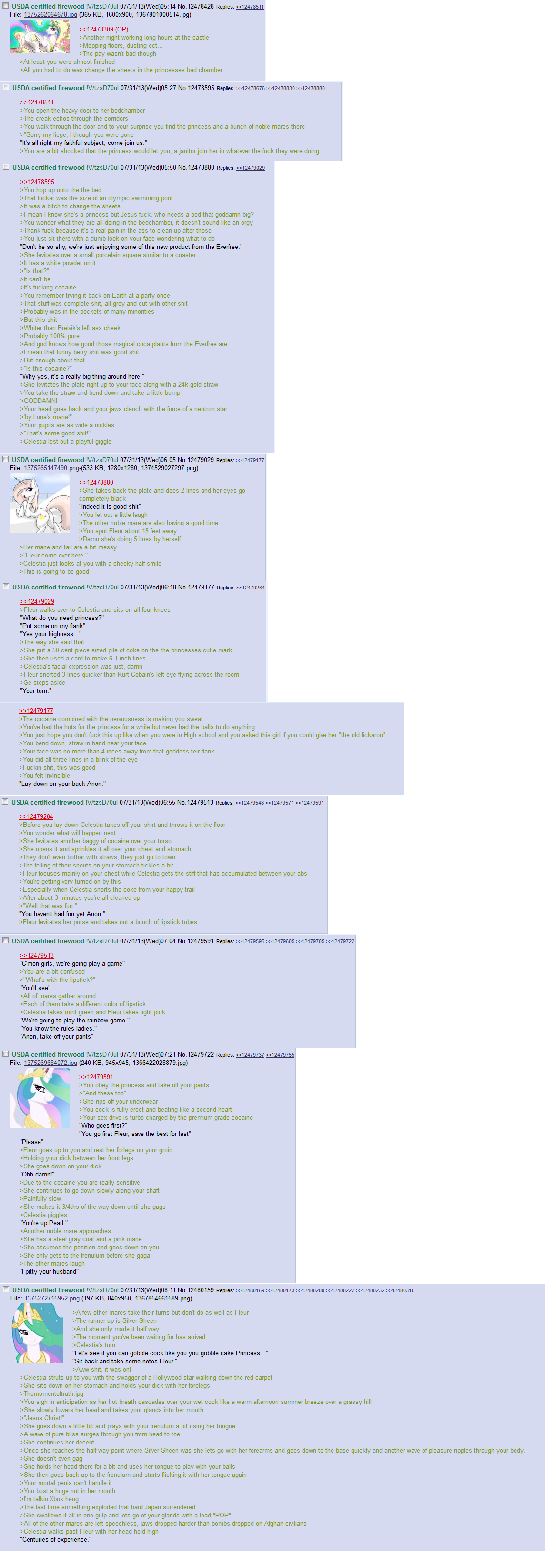 #493771 - explicit, fleur-de-lis, princess celestia, human, pony, /mlp/, 4chan, 4chan screencap ...