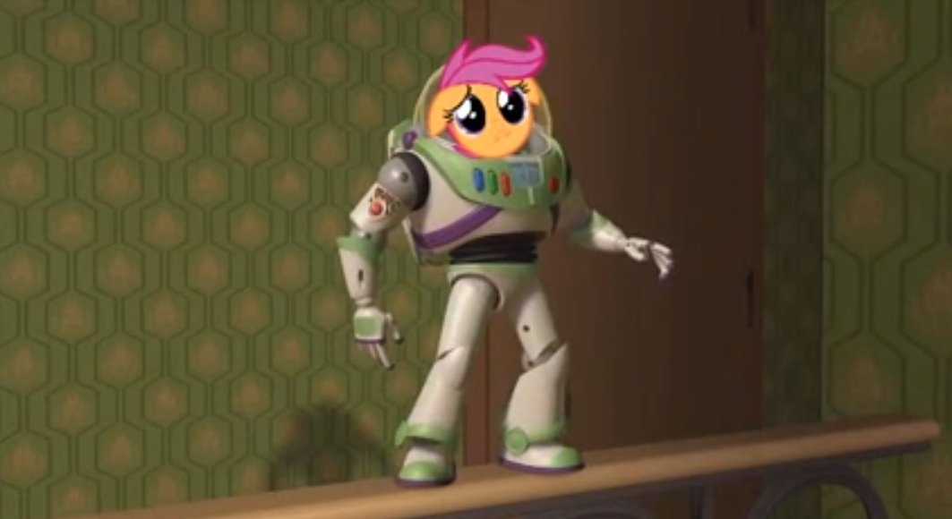 #500627 - safe, scootaloo, buzz lightyear, sad, scootaloo can't fly ...