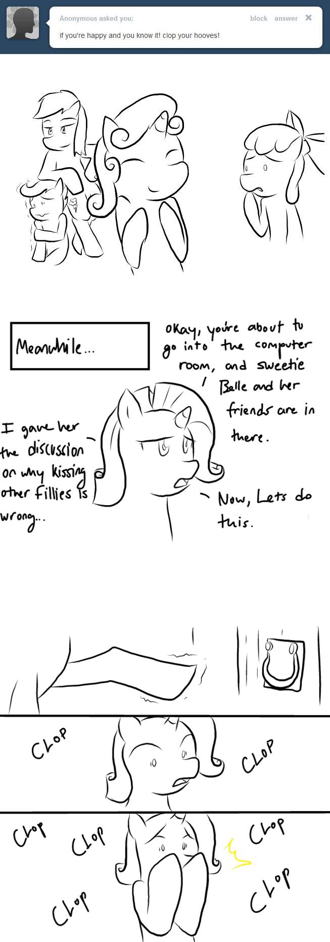 #502742 - questionable, artist:starykrow, apple bloom, rainbow dash ...