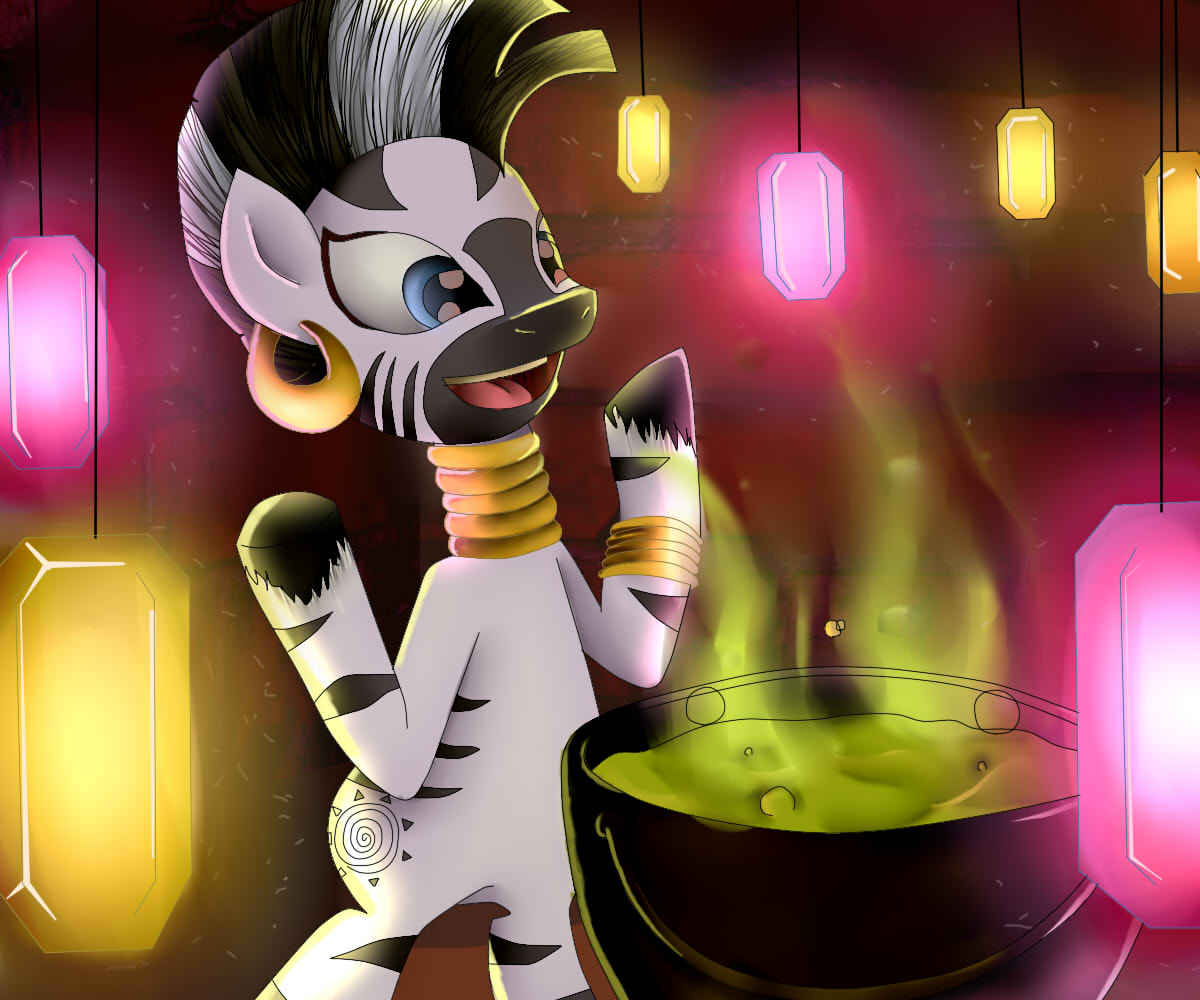 #510168 - safe, artist:mariogamesandenemies, zecora, zebra, g4, female ...