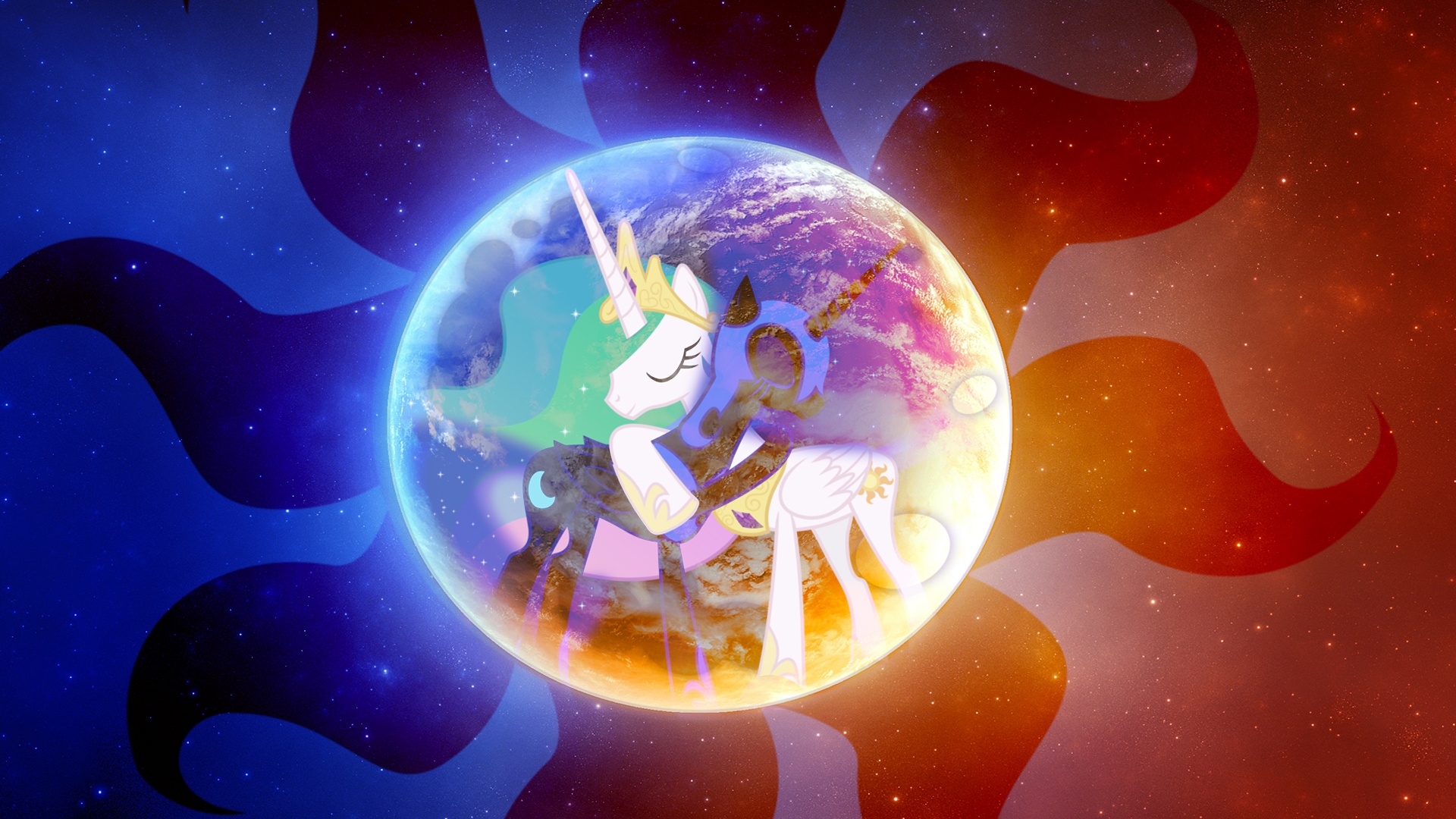 #492269 - safe, artist:mr-kennedy92, nightmare moon, princess celestia ...