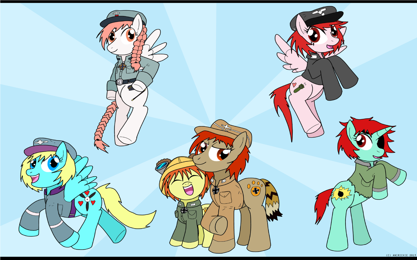 #493033 - safe, artist:ladyanidraws, commission, crossover, erich, fey ...