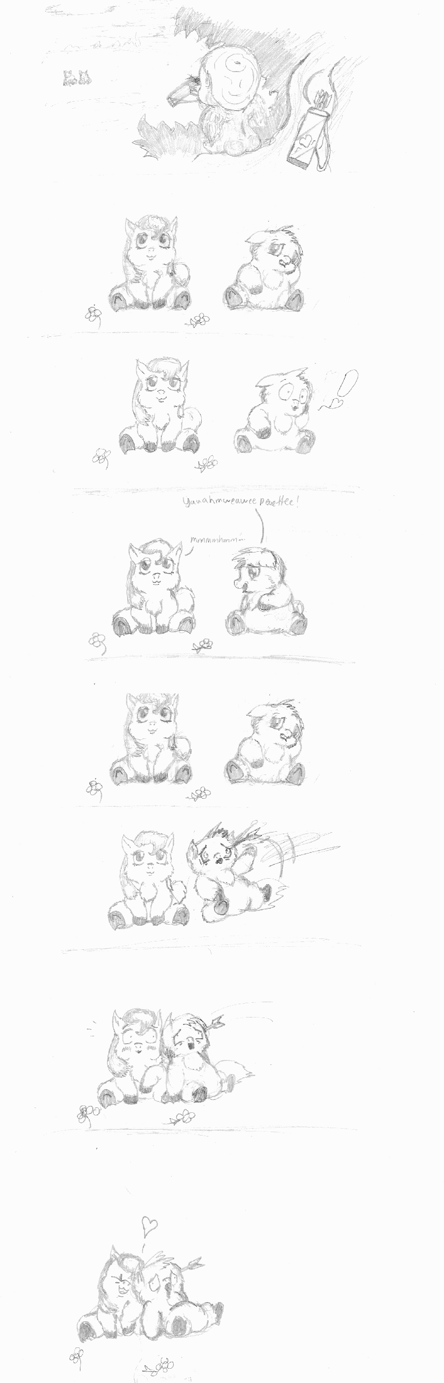 #238933 - safe, fluffy pony, comic, cupid, fluffy pony original art ...