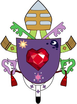 #240814 - safe, spike, pope, shield, the spike pope - Derpibooru