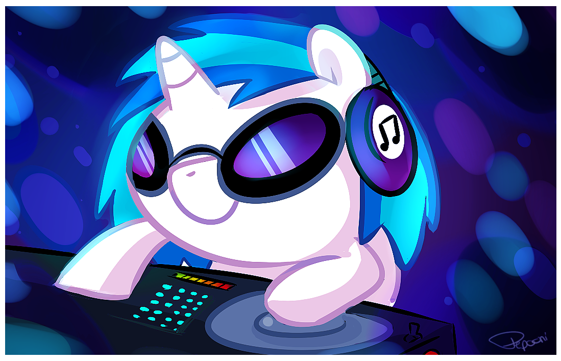 #249135 - safe, artist:pepooni, dj pon-3, vinyl scratch, pony, g4 ...