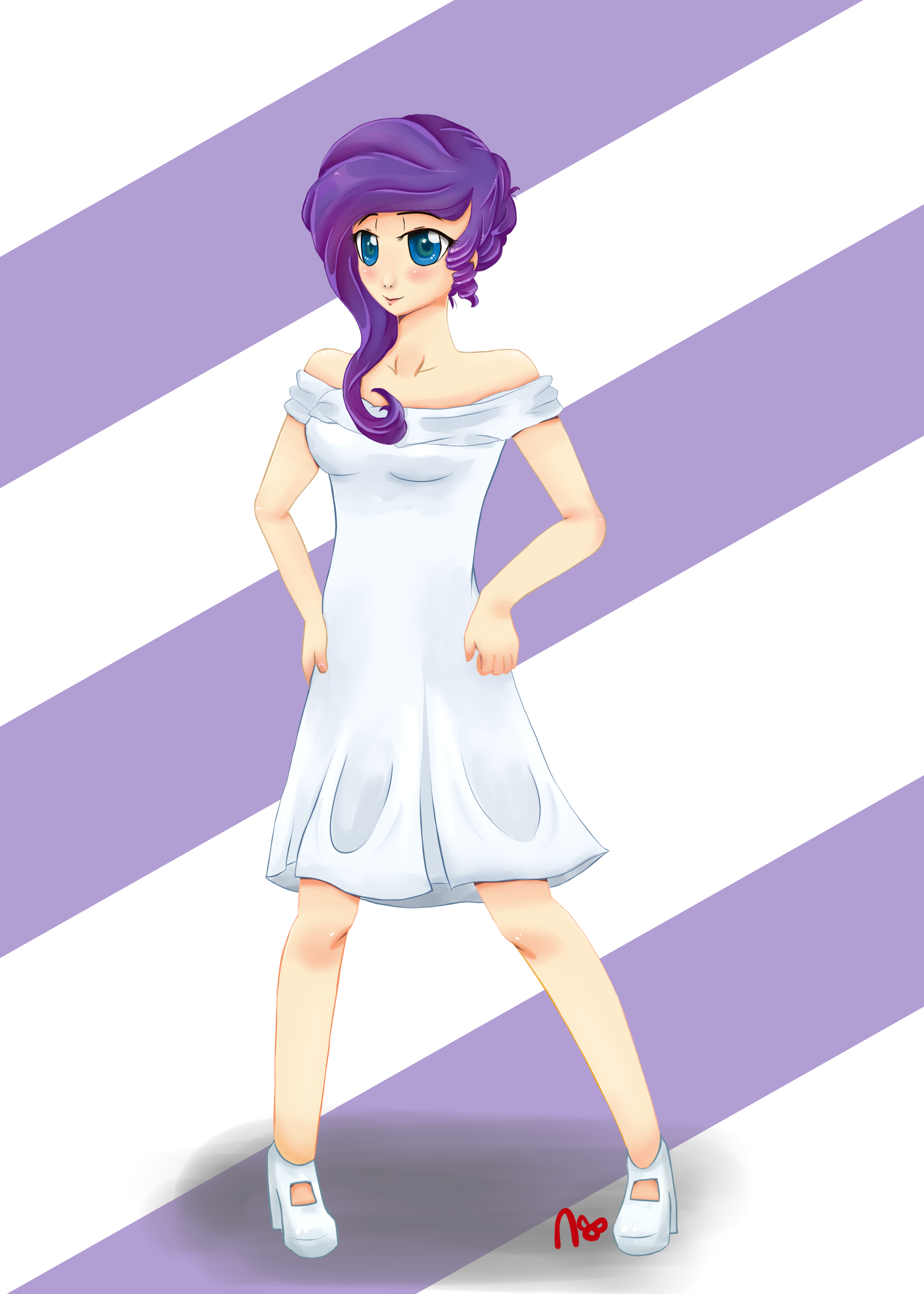 #268076 - safe, artist:nana-moth, rarity, human, g4, female, humanized ...