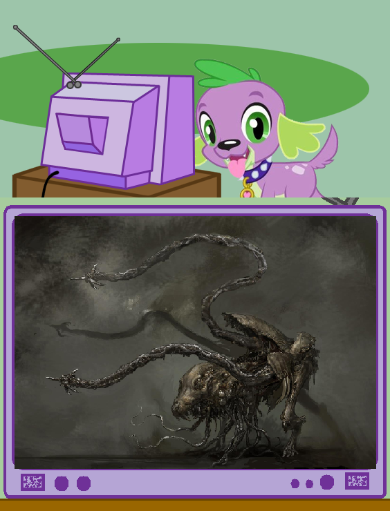 #269681 - grotesque, spike, dog, equestria girls, g4, dead space, dog ...