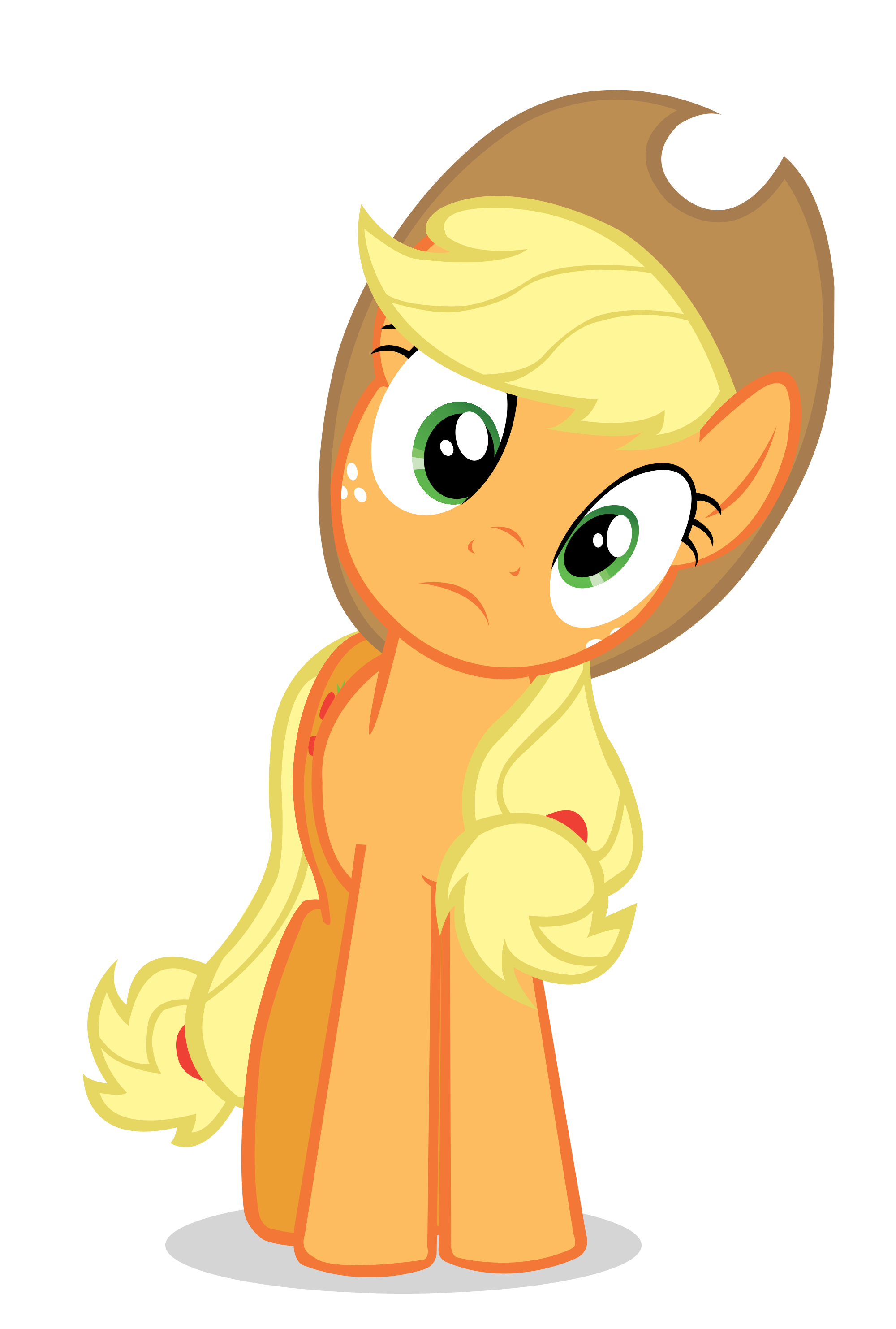 #274181 - safe, artist:midnight-aperture, applejack, confused, head ...