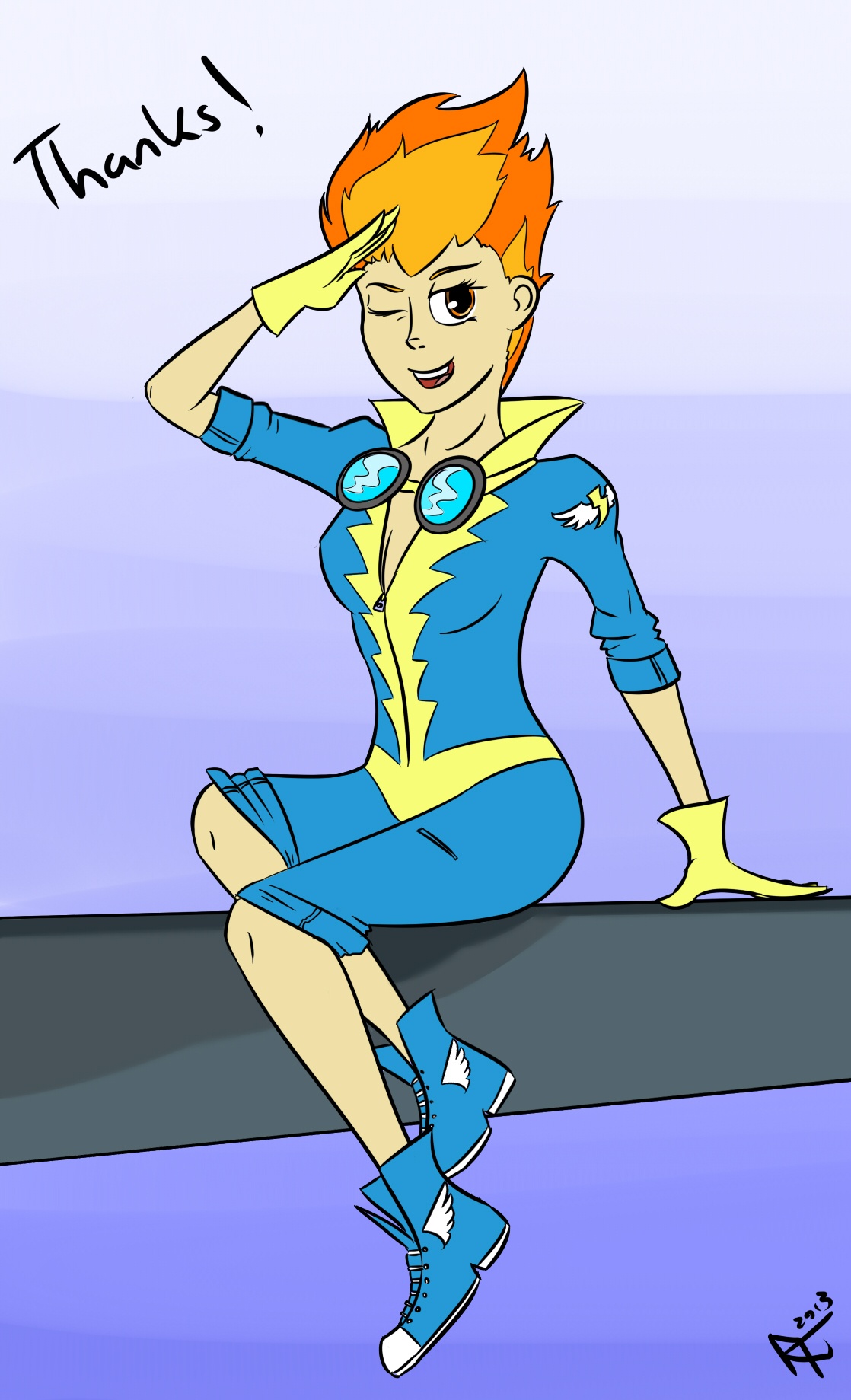 #276176 - safe, artist:my-little-veteran, spitfire, human, humanized ...