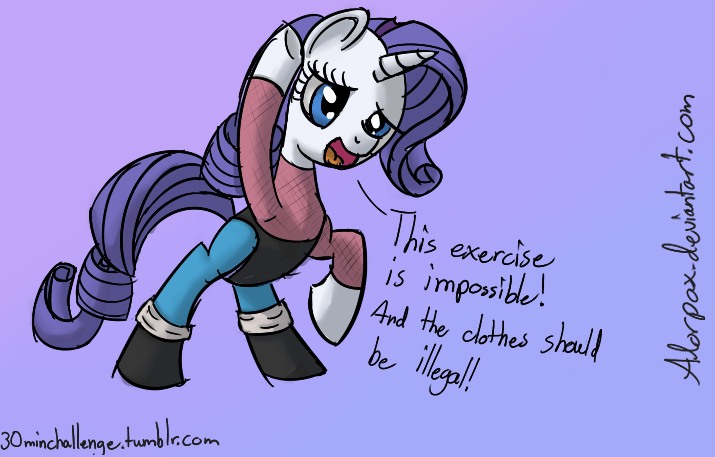 #278518 - safe, artist:alorpax, rarity, pony, g4, solo, workout ...