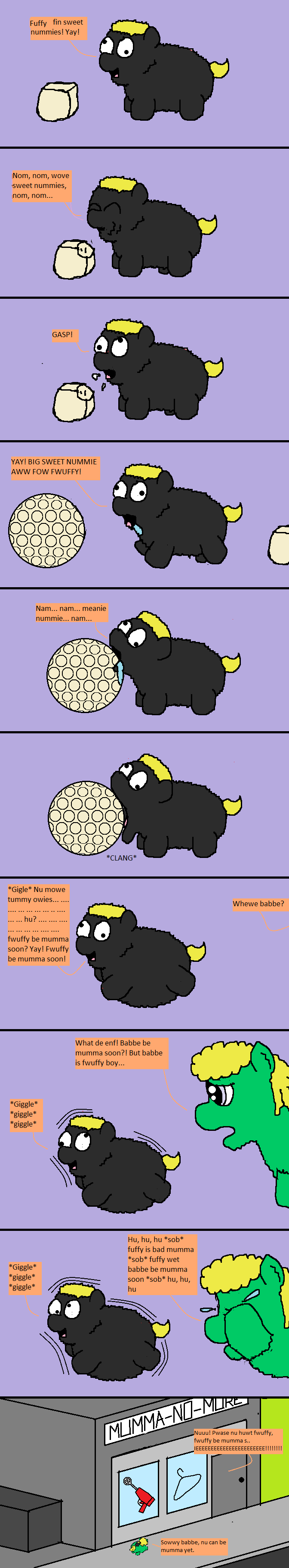 #282280 - safe, artist:ur, fluffy pony, crying, derp, fluffy pony foal ...