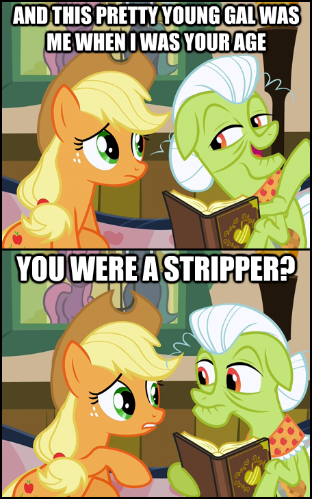 #264591 - suggestive, applejack, granny smith, apple family reunion ...