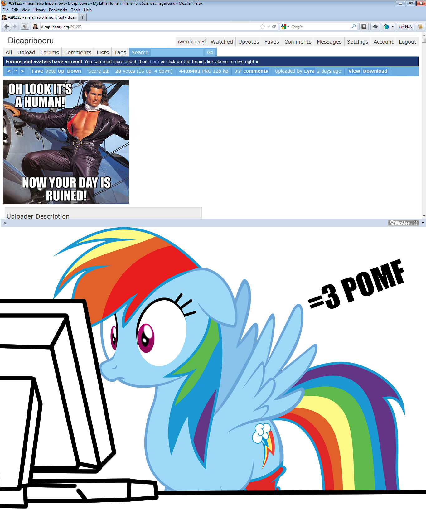 #293322 - safe, lyra heartstrings, rainbow dash, derpibooru, g4, :3 ...