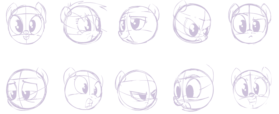 #294991 - safe, artist:lazy, expressions, monochrome, sketch - Derpibooru