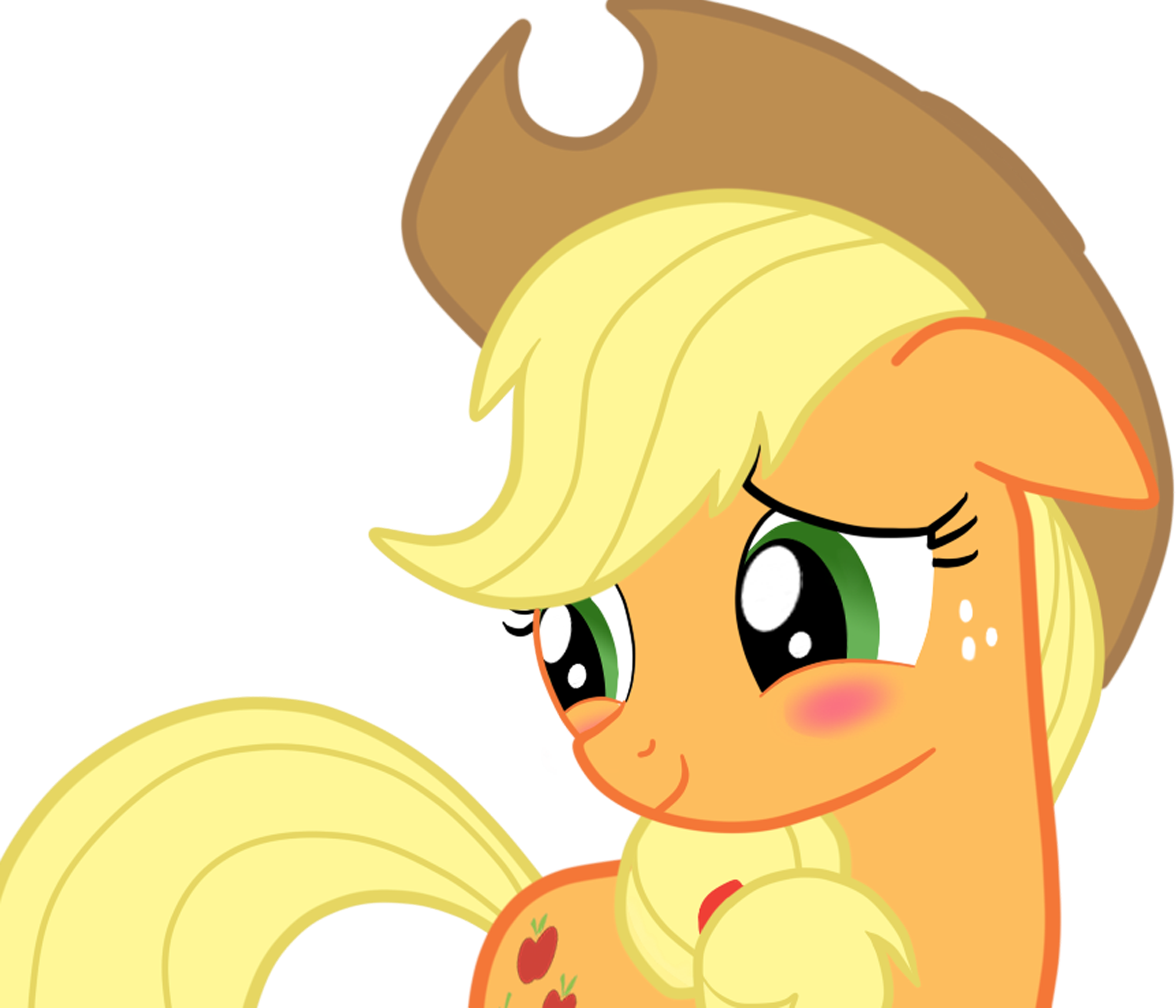 #296356 - safe, artist:cawinemd, applejack, g4, blushing, simple ...