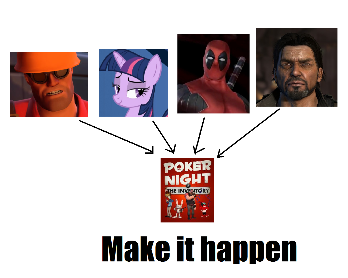 #301512 - safe, twilight sparkle, deadpool, engineer, exploitable meme ...