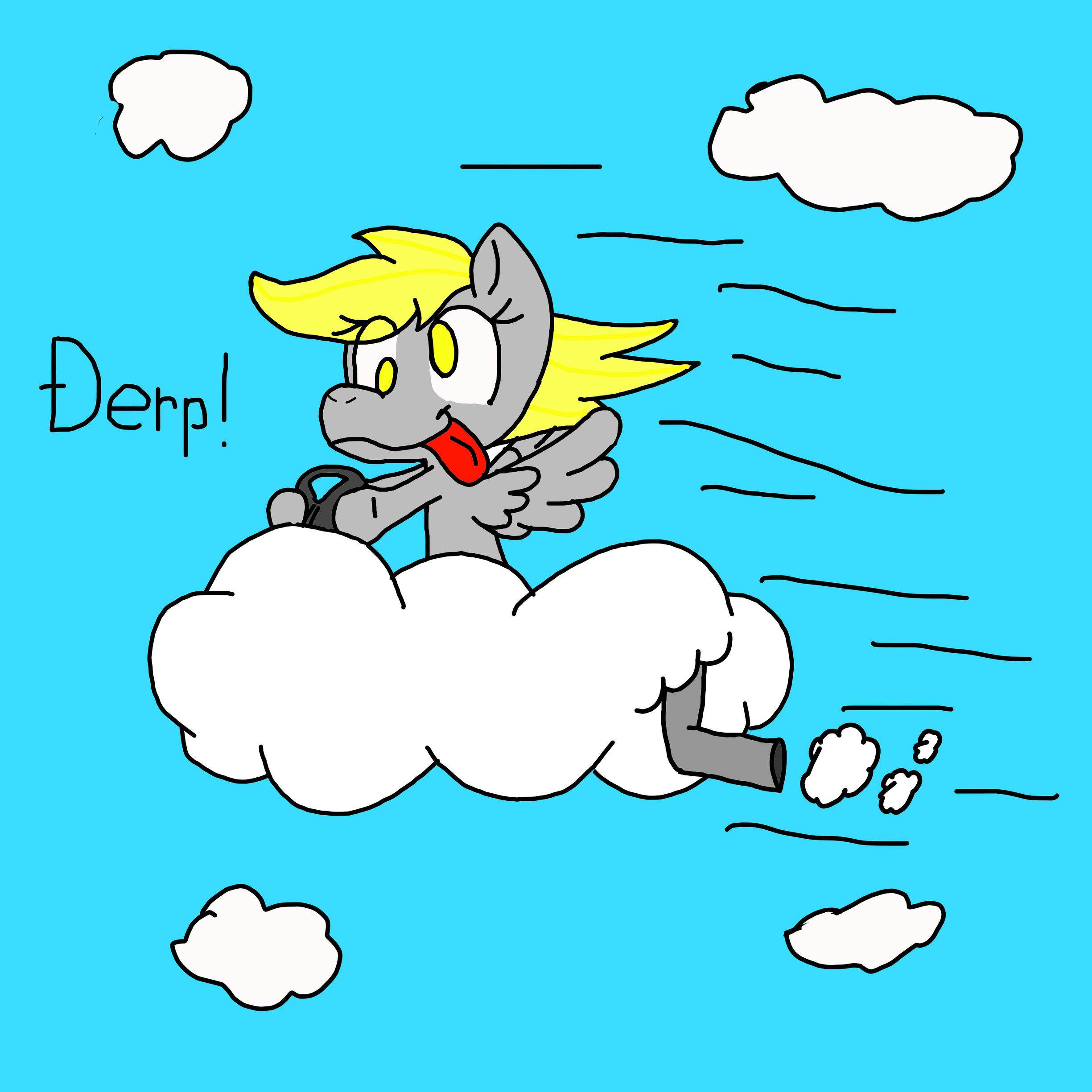 #309525 - safe, artist:sonicbot, derpy hooves, pegasus, pony, g4, cloud ...