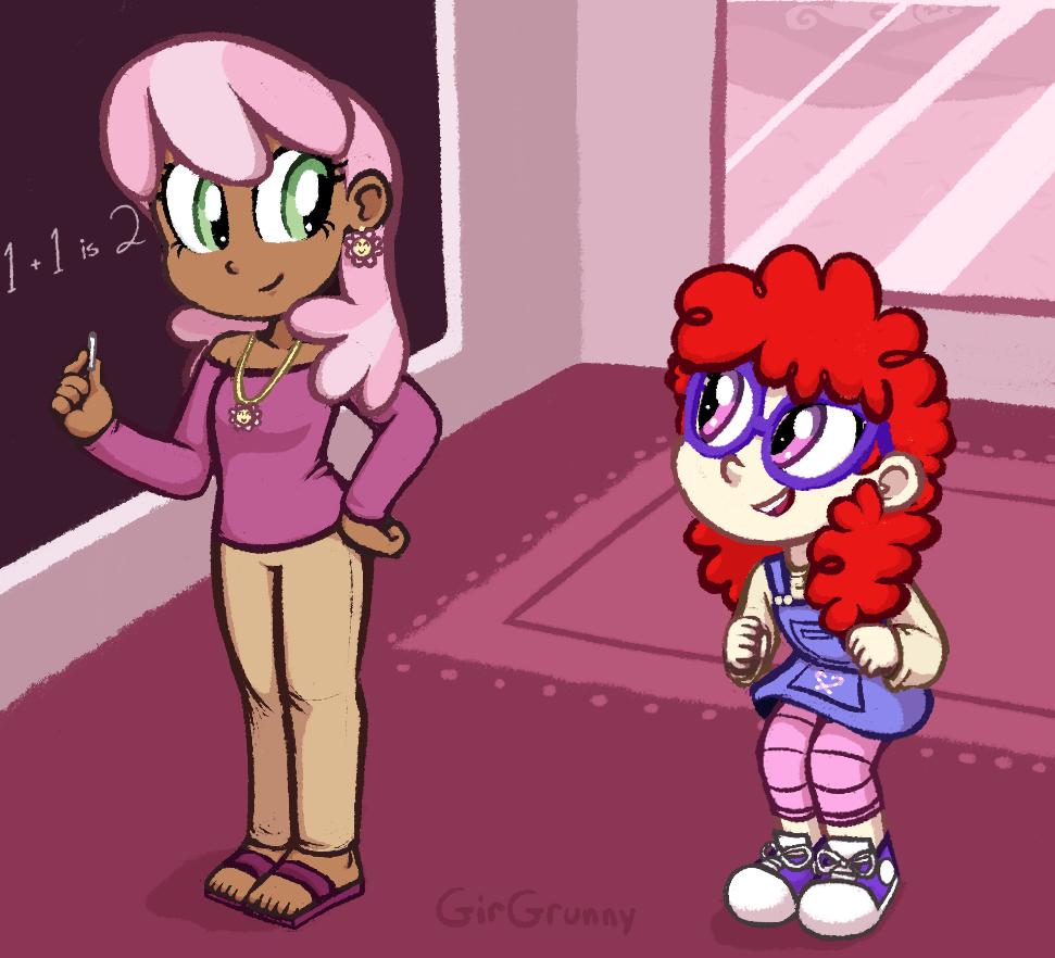 #289596 - safe, artist:girgrunny, cheerilee, twist, human, chalkboard ...