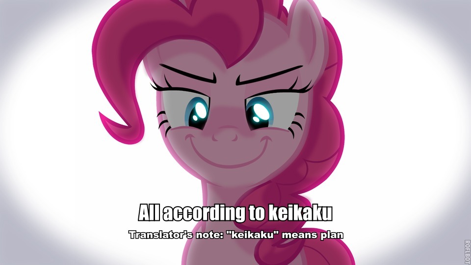 #290804 - safe, artist:jan, pinkie pie, g4, all according to keikaku ...