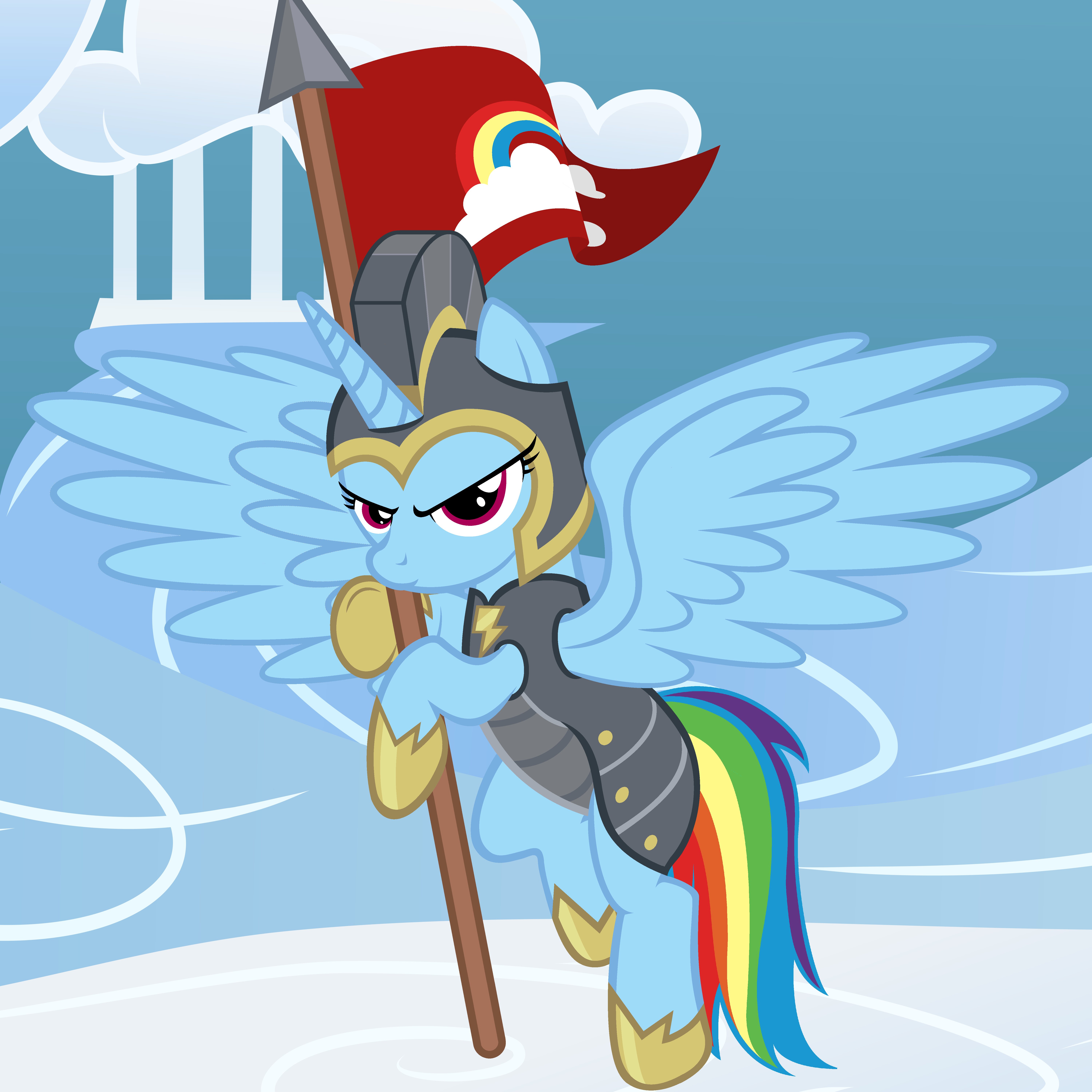 #292107 - safe, artist:beavernator, commander hurricane, rainbow dash ...