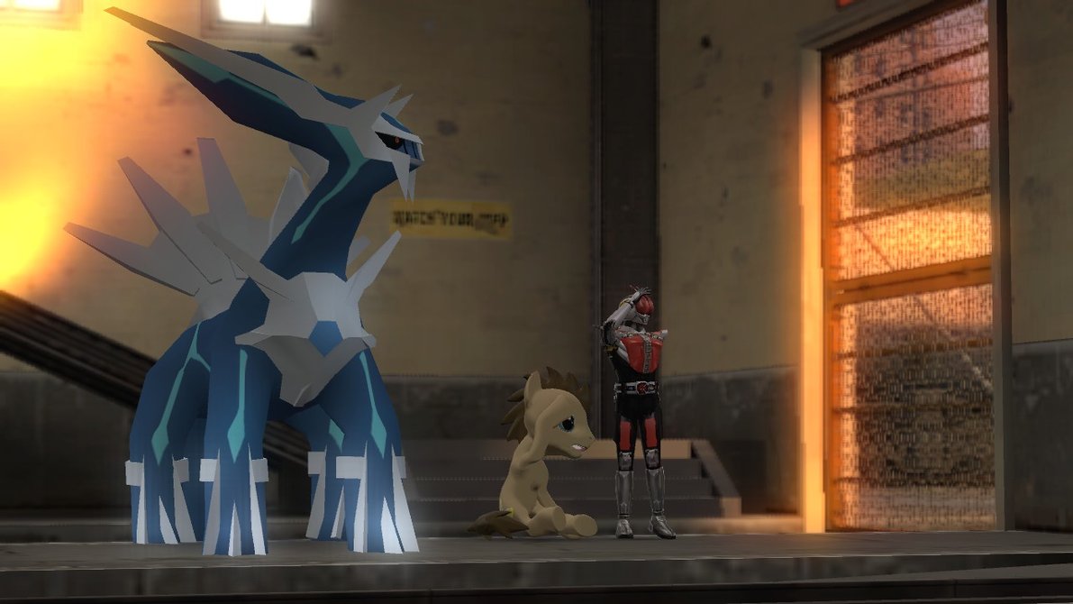 #321995 - safe, dialga, 3d, gmod, kamen rider, kamen rider den o, kamen ...