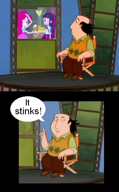 #323783 - equestria girls, equestria girls (movie), it stinks!, jay sherman, pinkie pie, safe ...