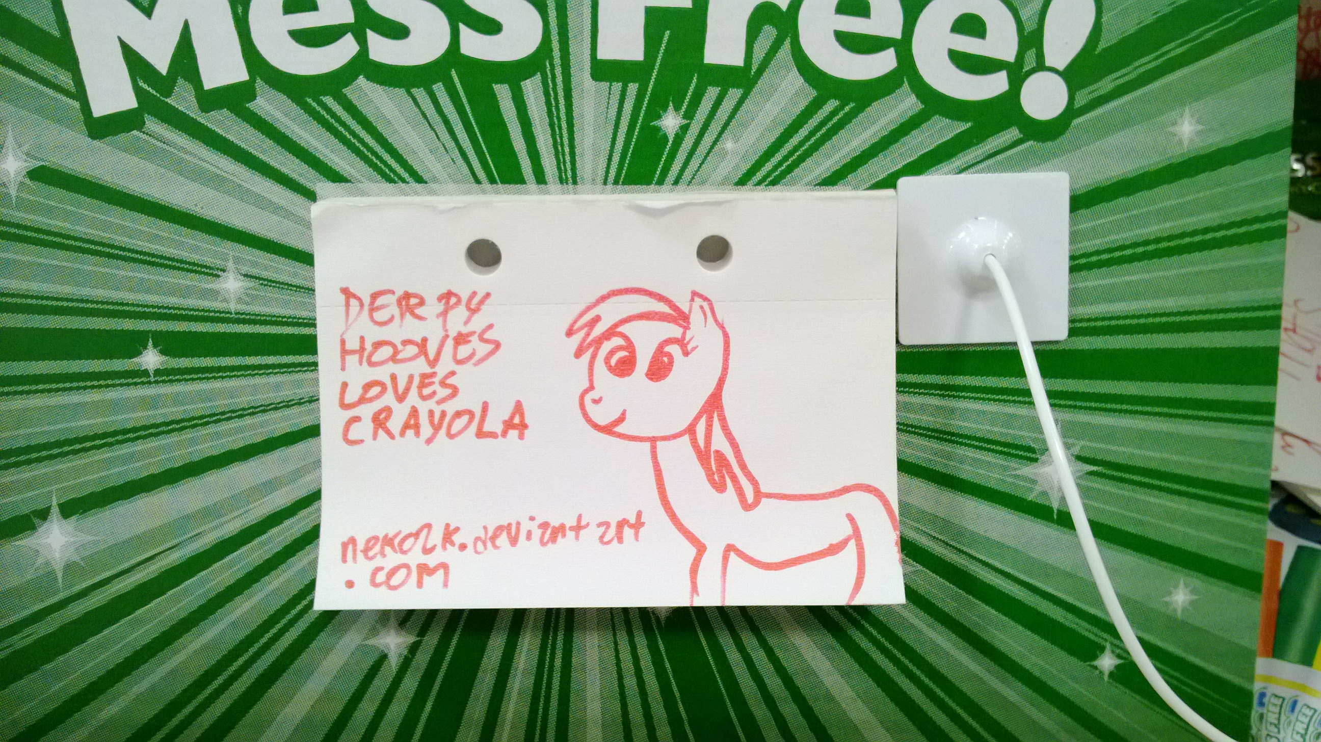 #327579 - safe, artist:neko2k, derpy hooves, g4, crayola, irl, photo, walmart - Derpibooru