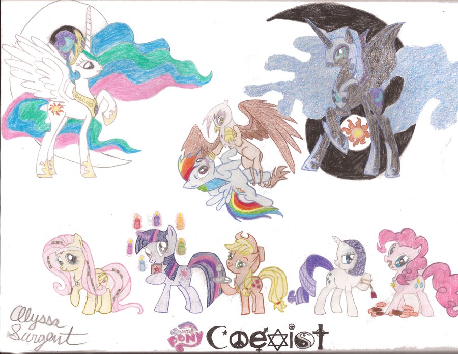#329046 - safe, artist:kuramalover86, applejack, fluttershy, gilda ...