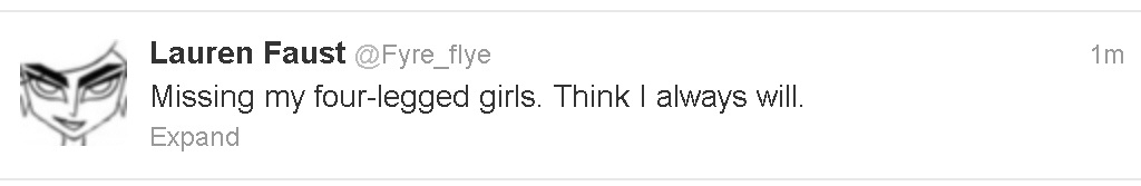 #329182 - safe, feels, lauren faust, sad, text, twitter - Derpibooru