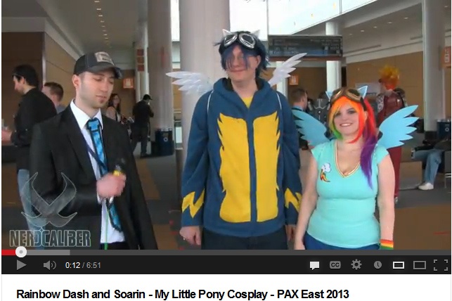 #332179 - safe, rainbow dash, soarin', human, g4, cosplay, female, irl ...