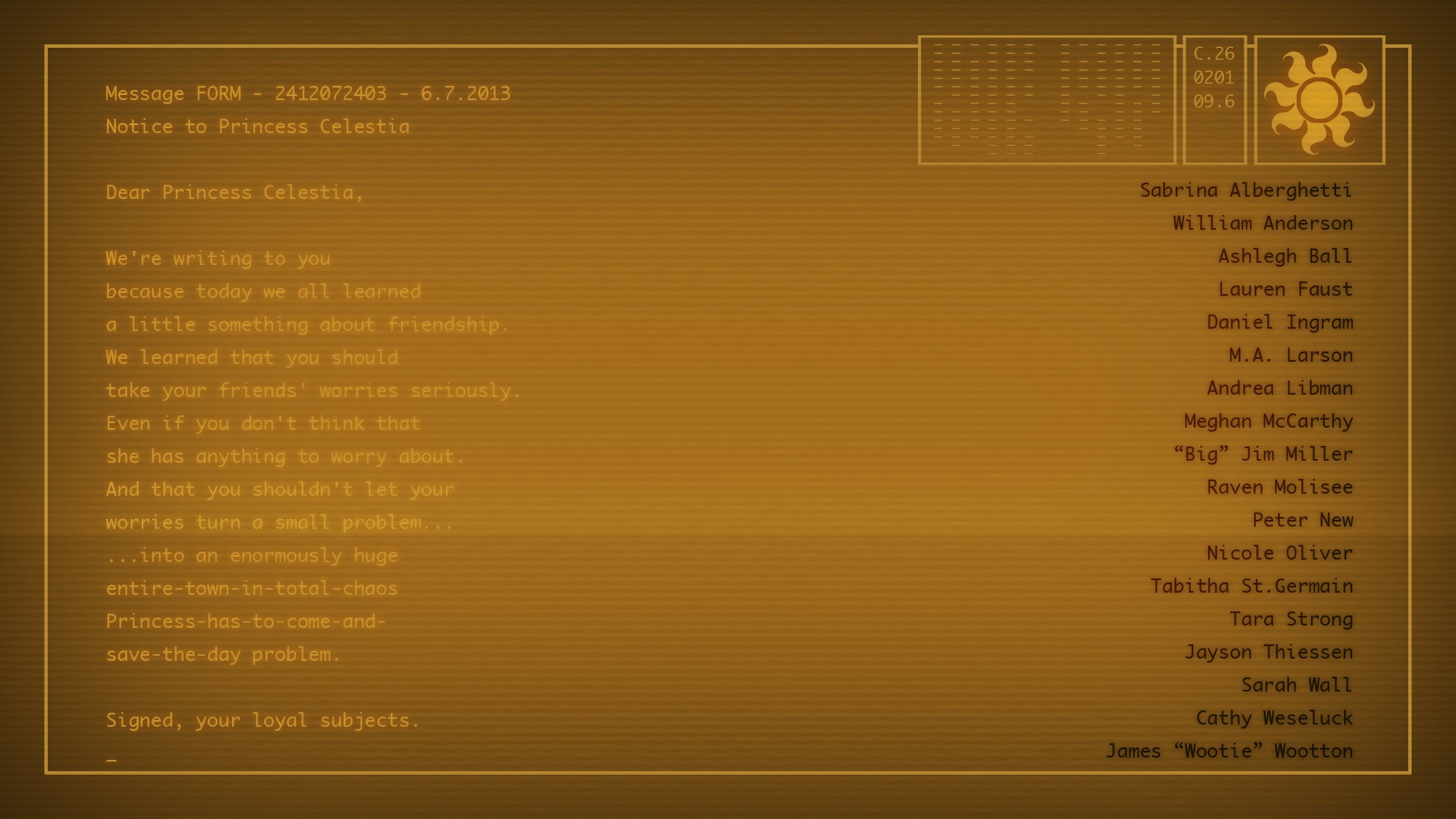 #320800 - safe, artist:clone26, crossover, portal (valve), text ...