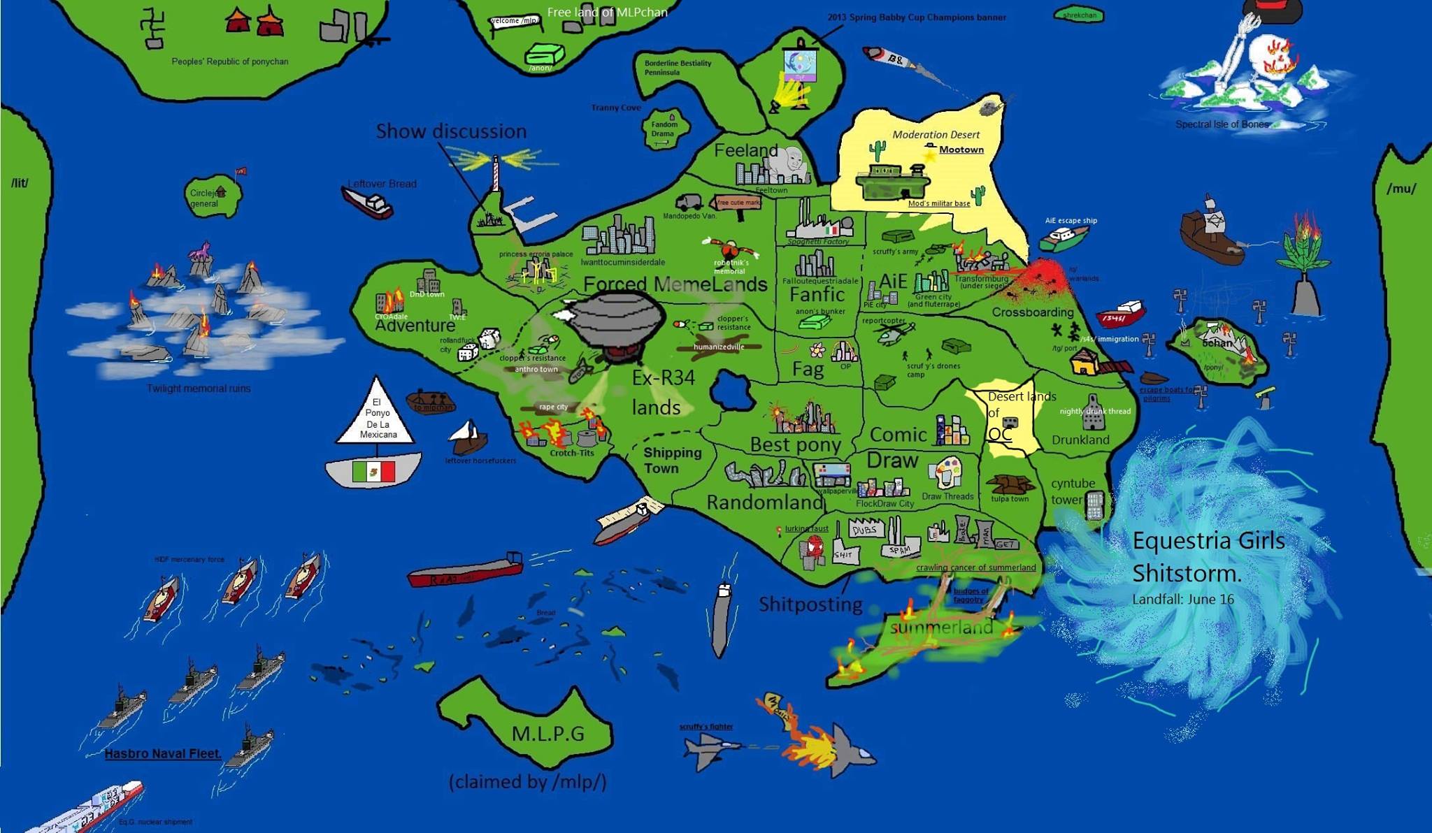 #345023 - safe, /mlp/, 4chan map, barely pony related, equestria girls drama, map, vulgar ...